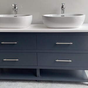 Norton Double Vanity Unit | Bathroom Washstand With Sit-on Basins ...