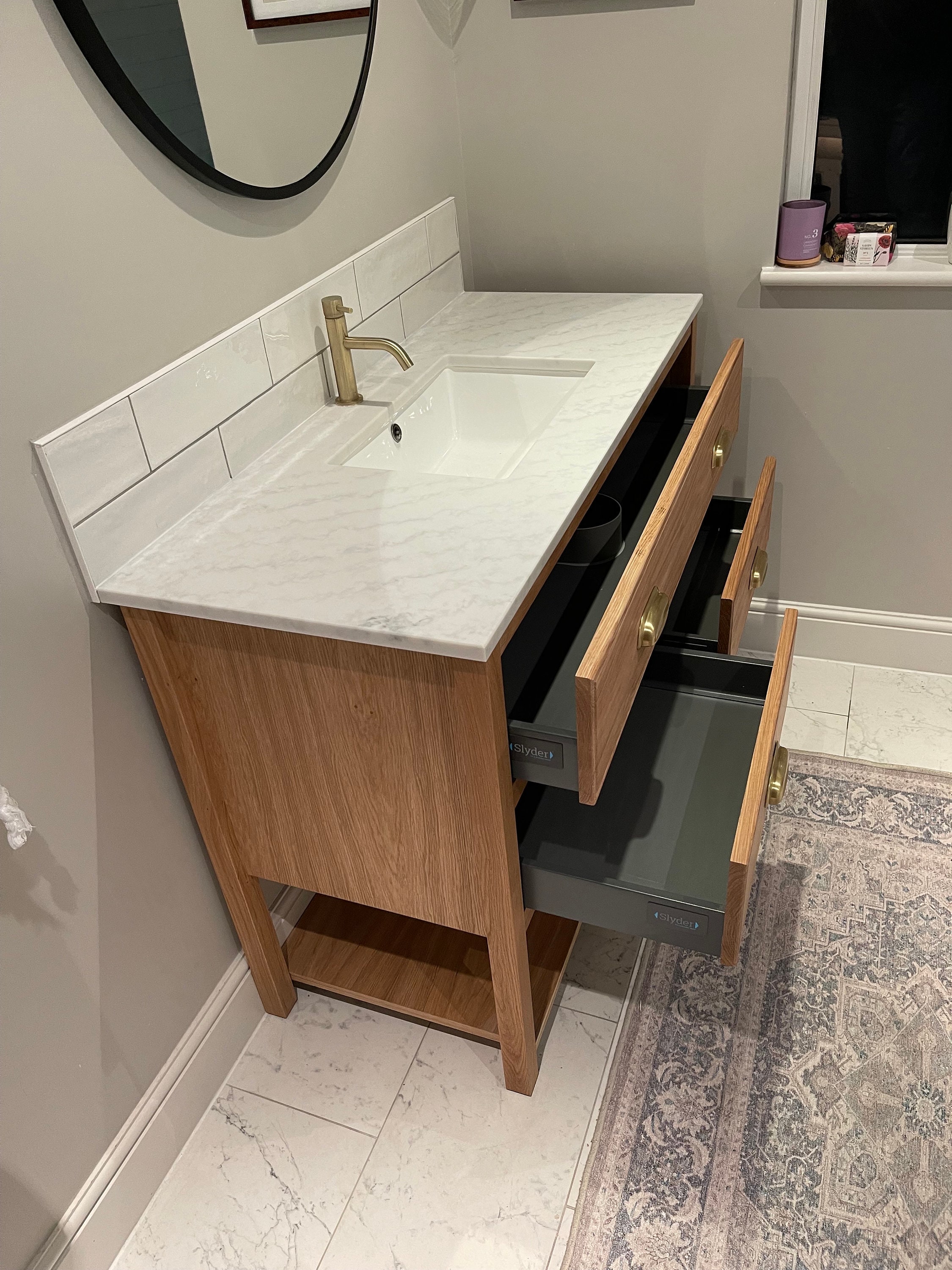 Norton Single Undercounter Wooden Vanity. Oak Vanity - Etsy UK