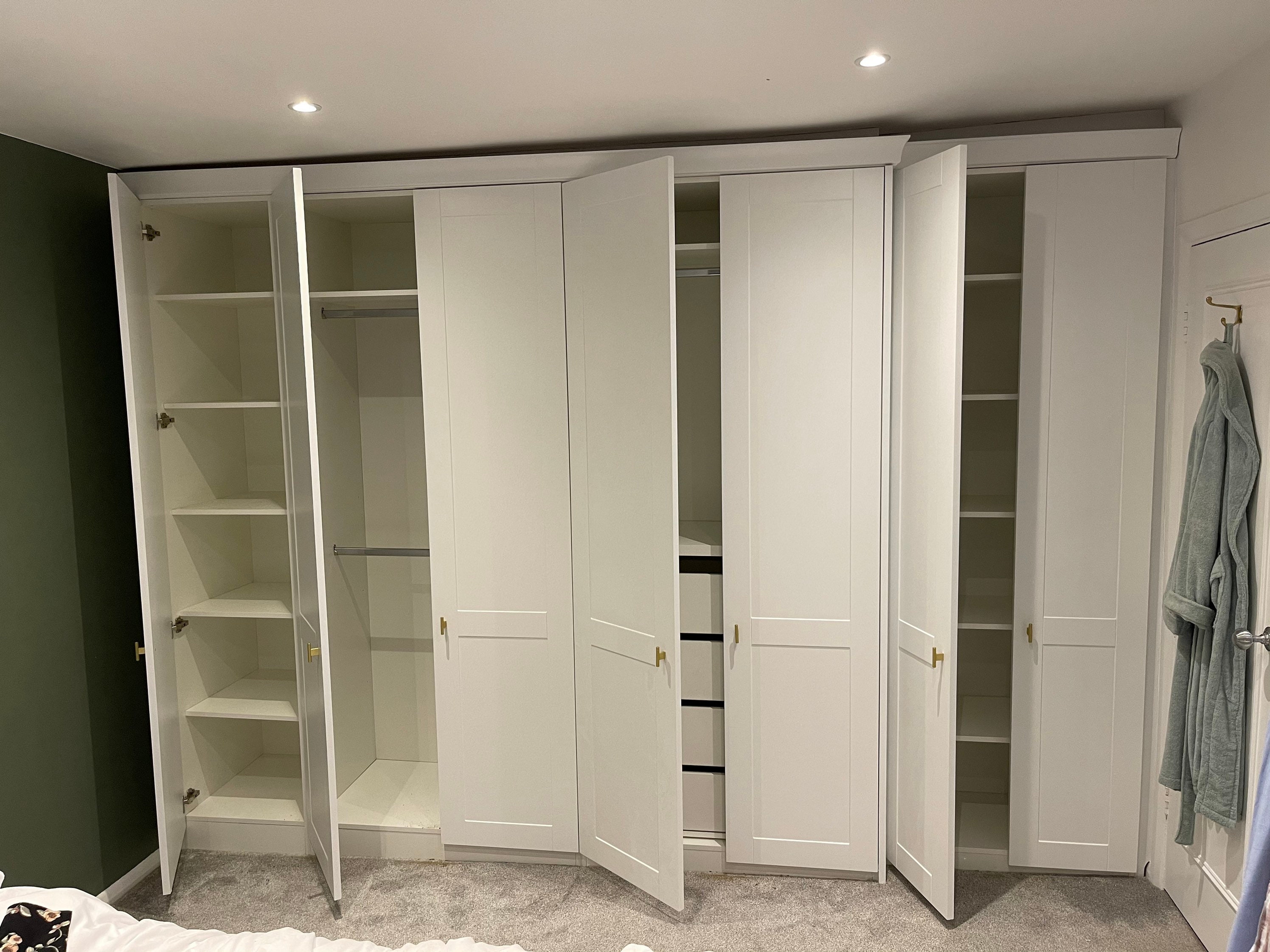 Bespoke Fitted Wardrobe Painted Doors custom Made Wardrobes - Etsy