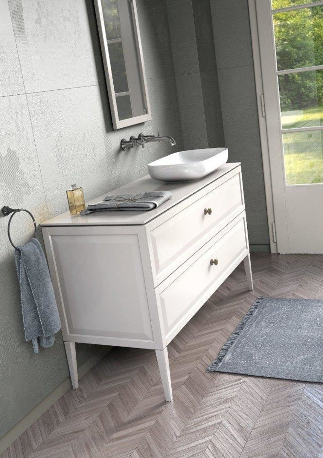 Beverly Painted Vanity Unit | Ceramic Basin | Countertop | Any Colour ...