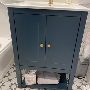 Norton With Doors Vanity Unit With Ceramic Inset Sink - Etsy UK