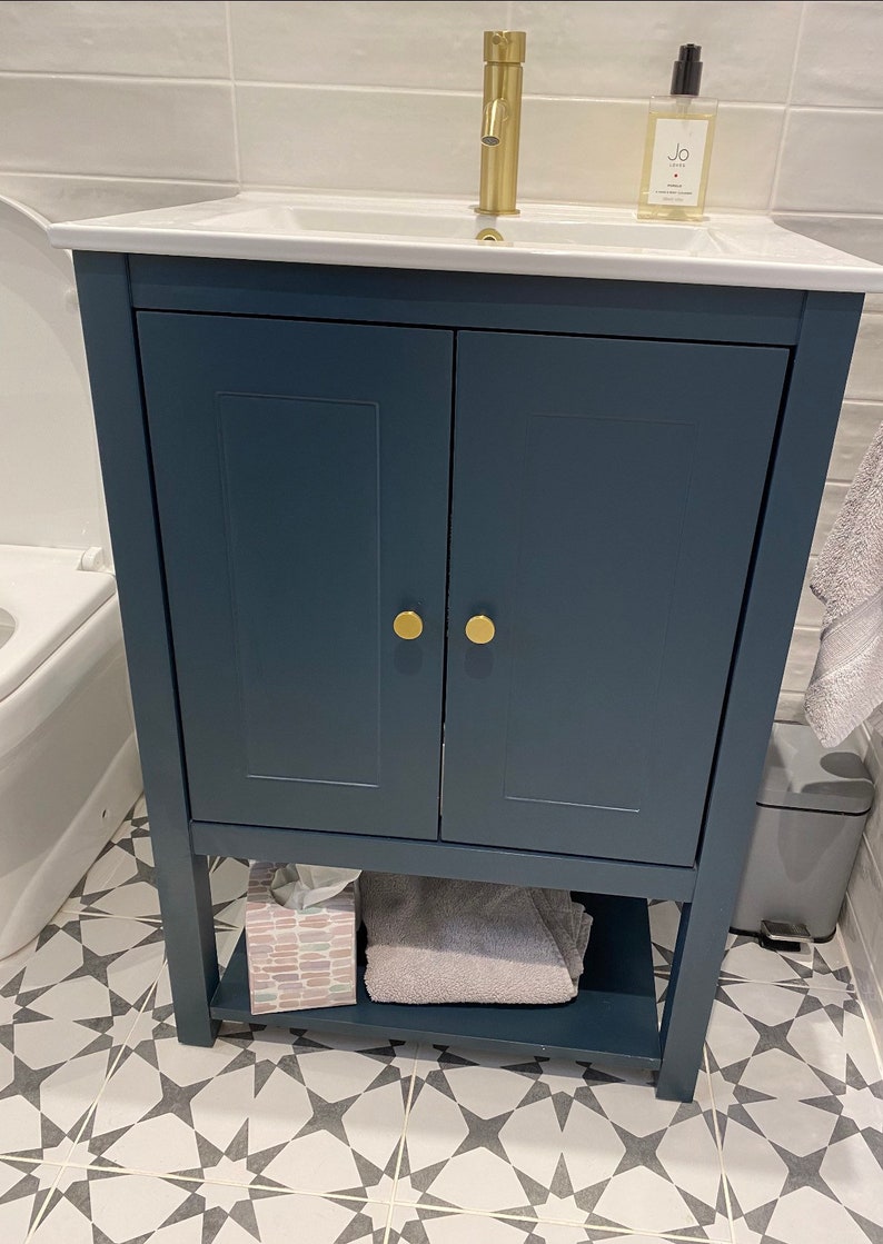 Norton With Doors Vanity Unit With Ceramic Inset Sink - Etsy UK