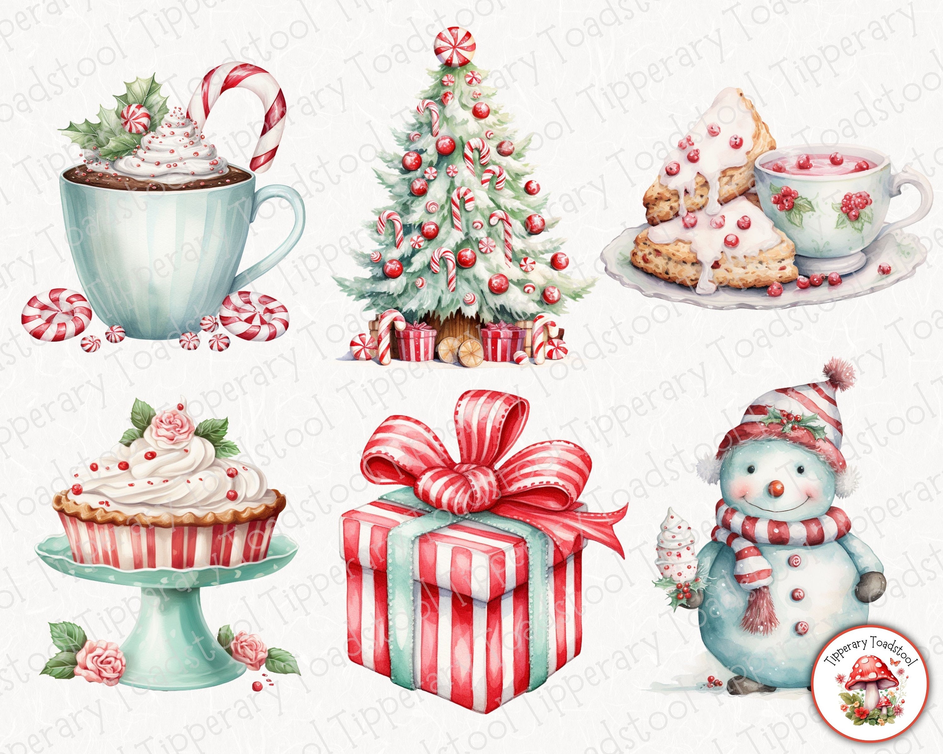 Christmas Peppermint Clipart, Digital Clipart, Clipart Graphics ...