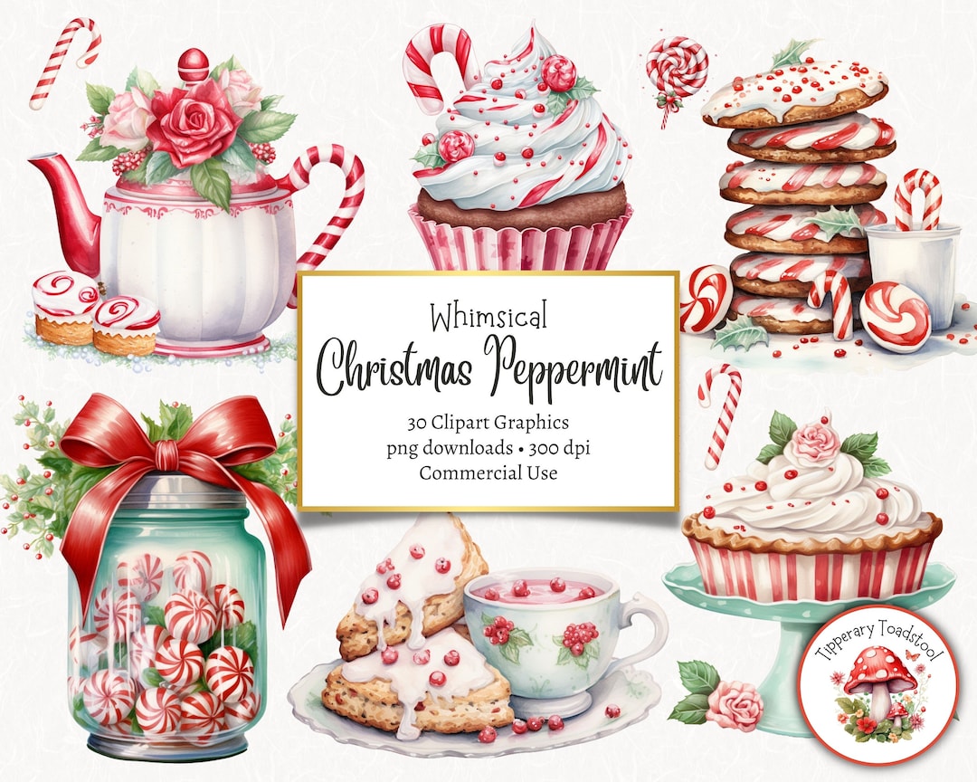 Christmas Peppermint Clipart, Digital Clipart, Clipart Graphics ...