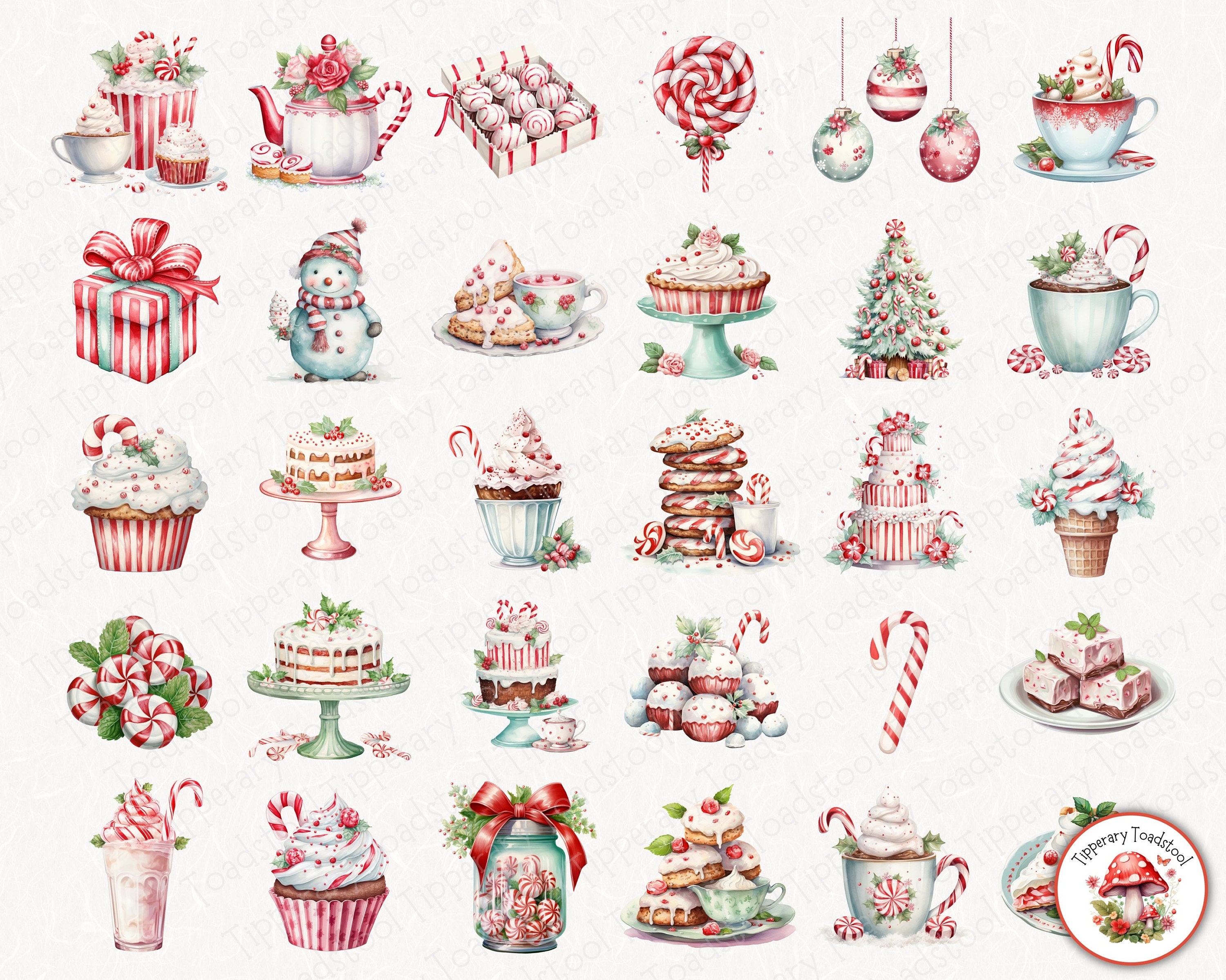 Christmas Peppermint Clipart, Digital Clipart, Clipart Graphics ...