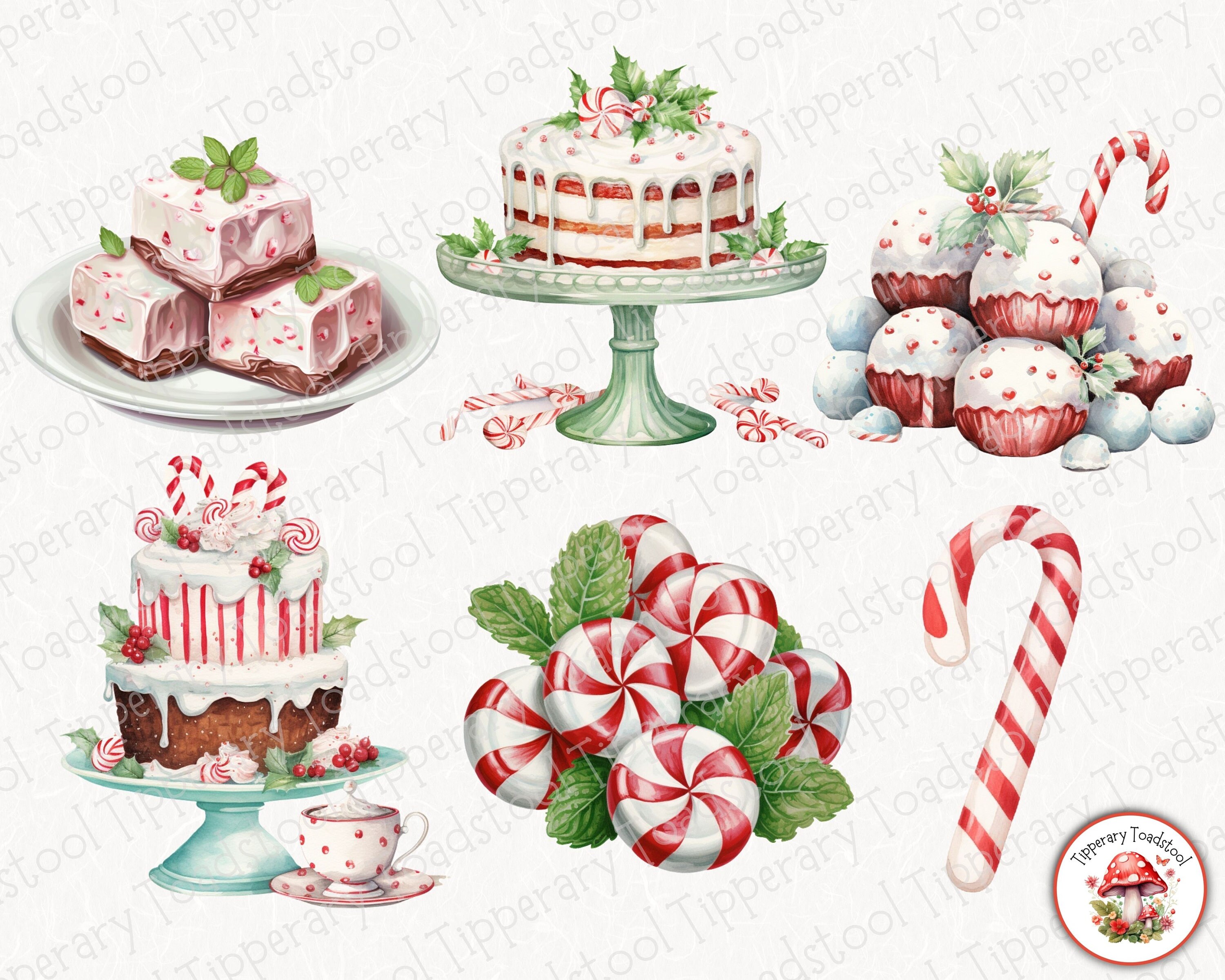 Christmas Peppermint Clipart, Digital Clipart, Clipart Graphics ...