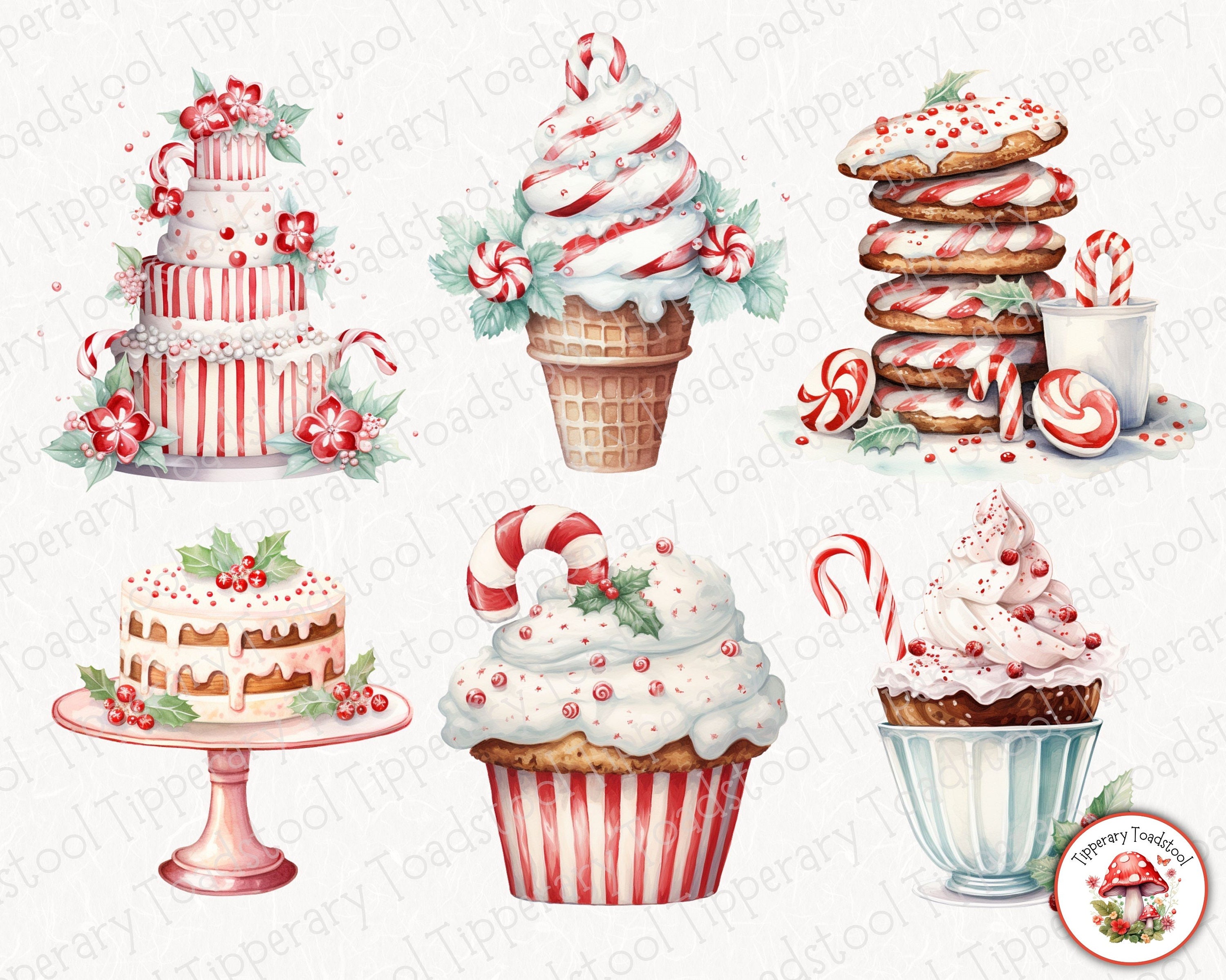 Christmas Peppermint Clipart, Digital Clipart, Clipart Graphics ...