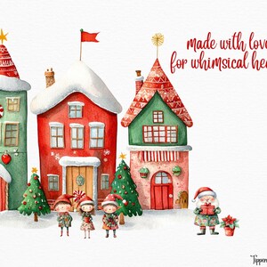 Whimsical Christmas Elves Clipart, North Pole, Clip Art, Digital ...