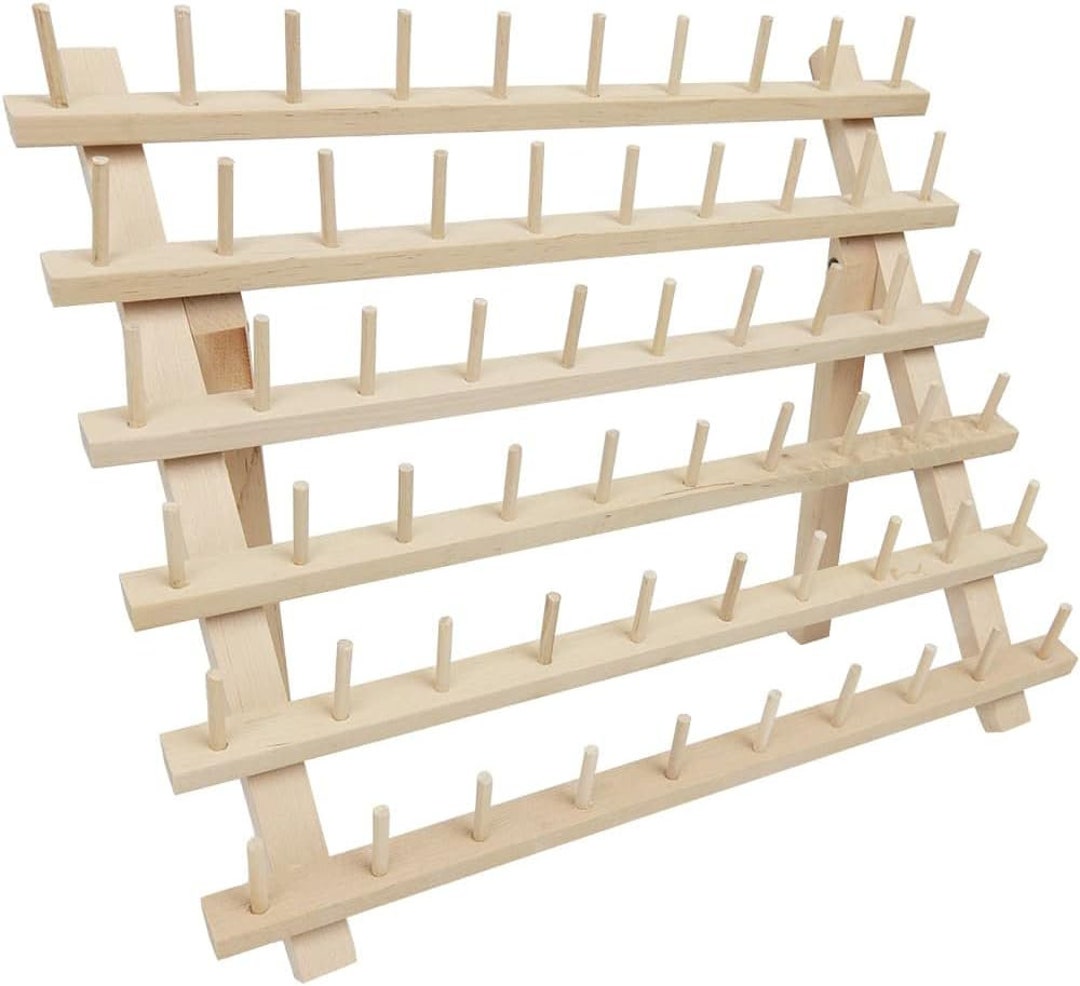 2-60 Spool Cone Wood Thread Racks (holds120 Spools) Hardwood ...
