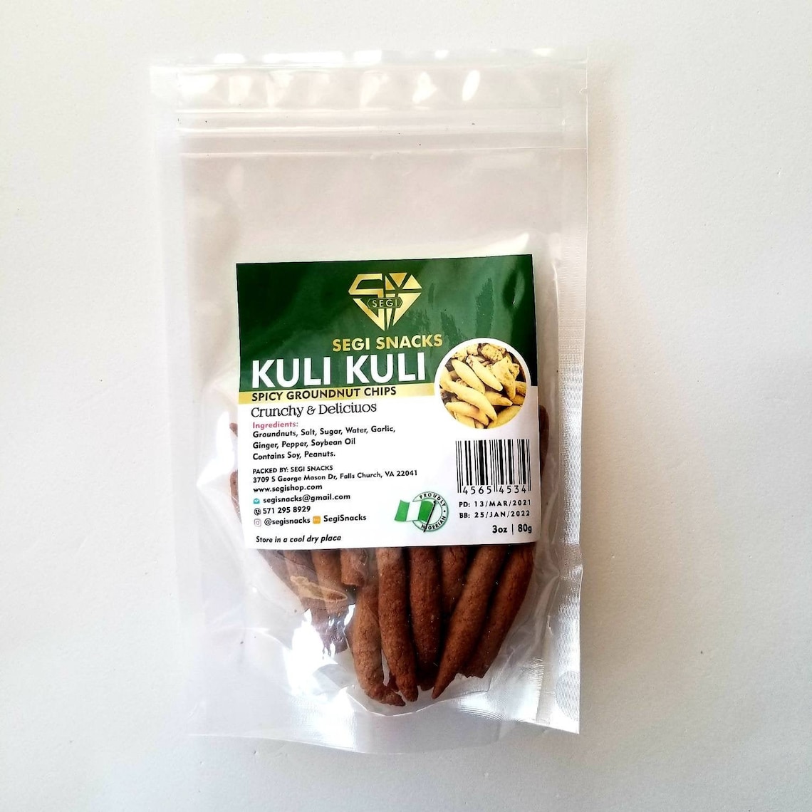 Kuli Kuli spicy Groundnut Chips 80g - Etsy