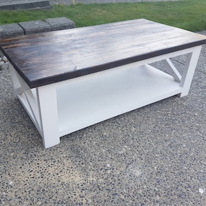 Rustic Cross-brace Coffee Table - Etsy