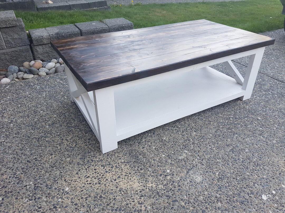 Rustic Cross-brace Coffee Table - Etsy