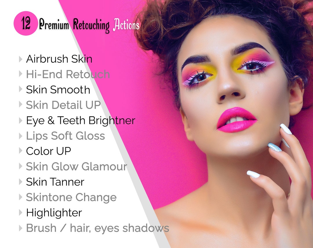 High-end Skin Retouching Photoshop Action. Skin Smoothing - Frequency ...