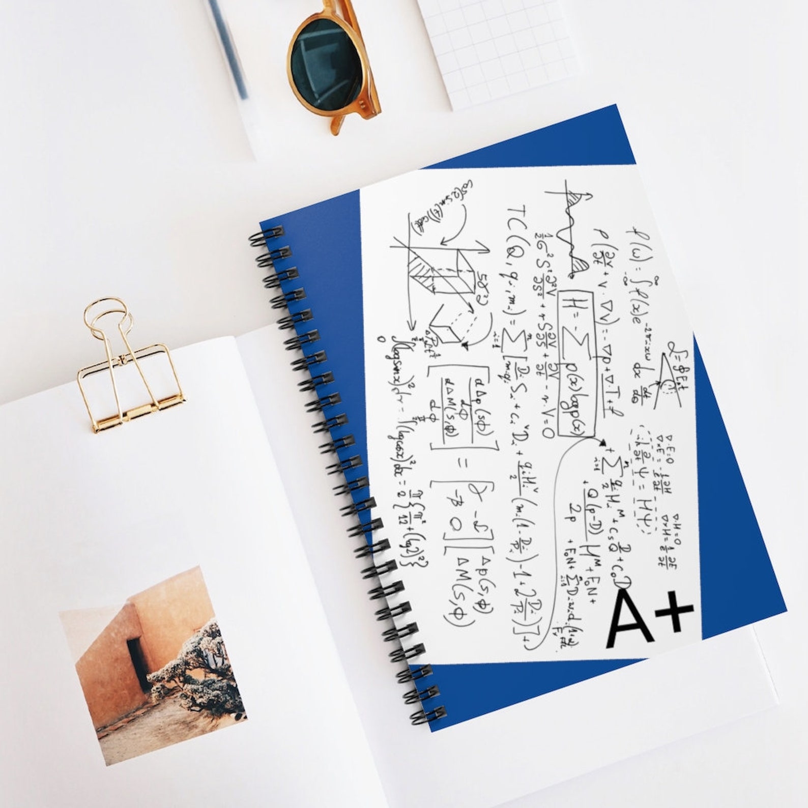 Math Notebook blue Complex Math Formulas Inspirational | Etsy