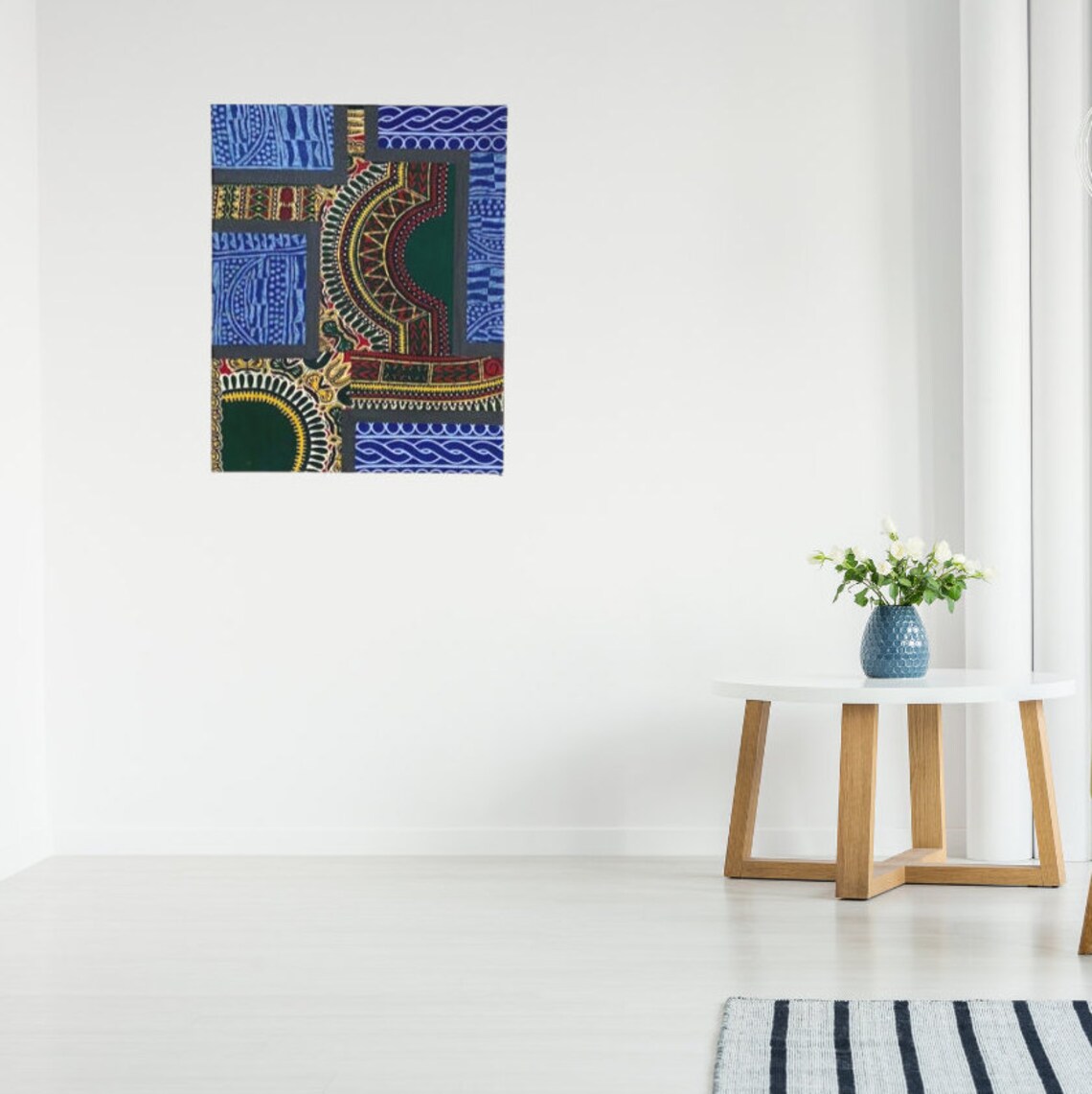 Modern African Fabric Wall Art Design African Print Canvas - Etsy
