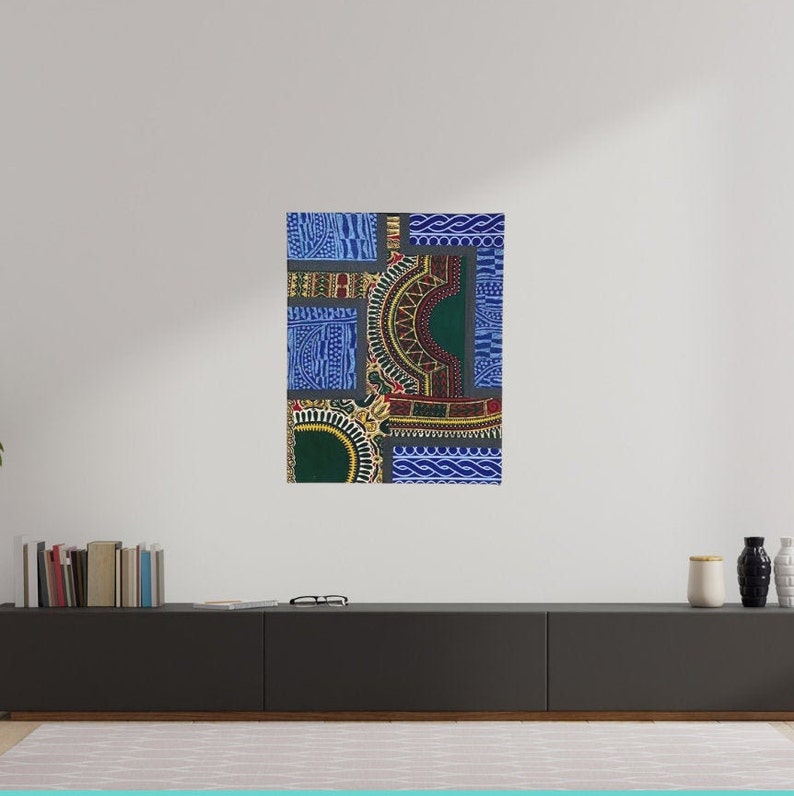 Modern African Fabric Wall Art Design African Print Canvas - Etsy