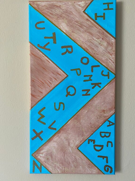 The Alphabet Painting Kids Painting Kids Art Nursery Room | Etsy