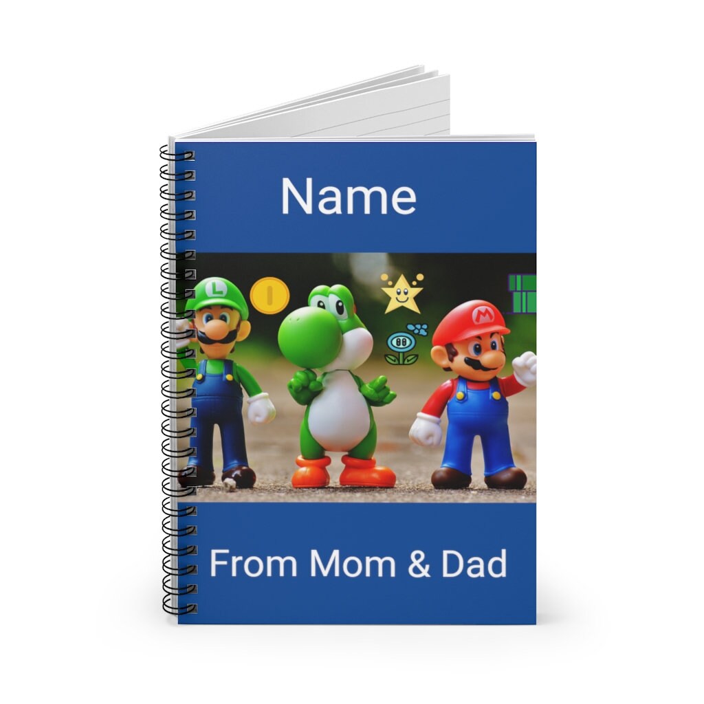 Personalized Super Mario Notebook - Etsy