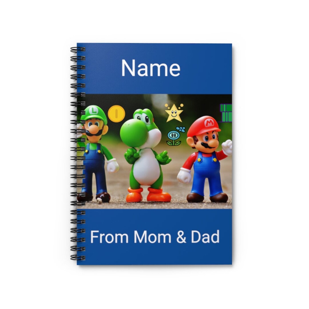 Personalized Super Mario Notebook - Etsy