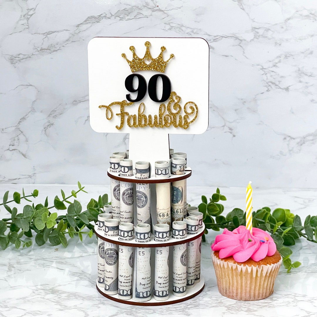 90 and Fabulous, Birthday Money Holder, Personalized 90th Birthday Gift ...