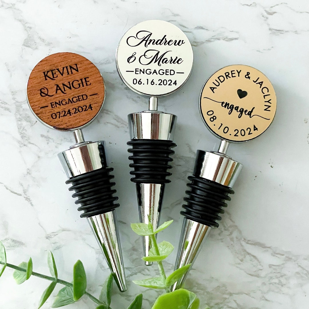 Personalized Wine Stopper Wedding Gift for Couple, Custom Bottle ...