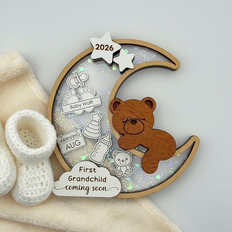 Personalized Pregnancy Reveal to Parents, Surprise Baby Announcement ...