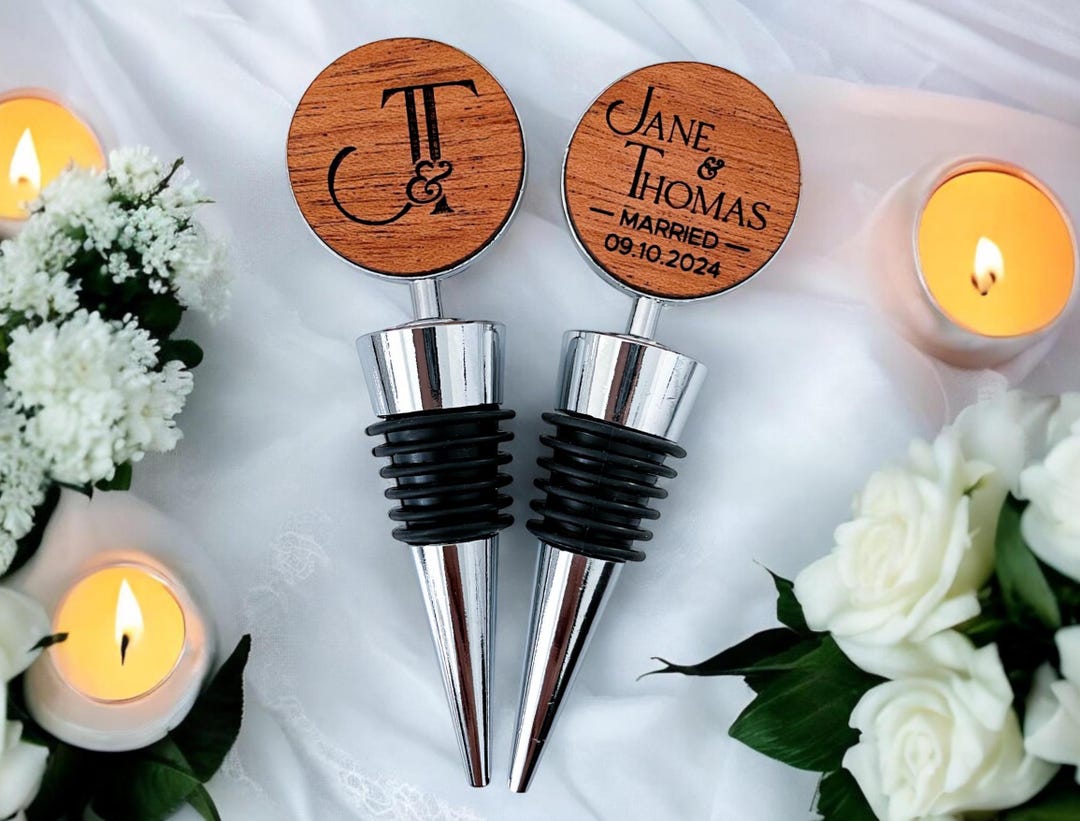 Personalized Wine Stopper for Couple, Custom Bottle Stopper, Unique ...