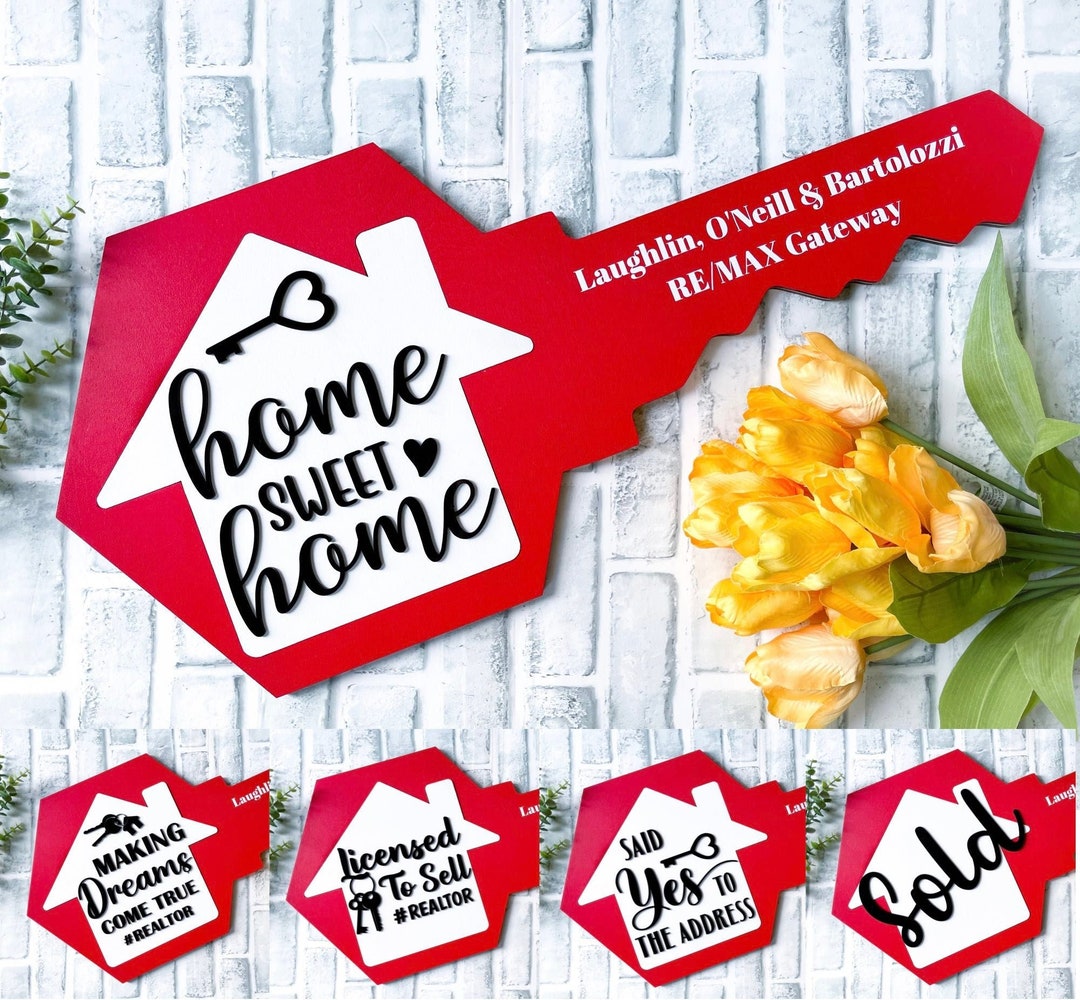 Realtor Key Sign Interchangeable, Realtor Key Sold Sign, Realtor Key ...