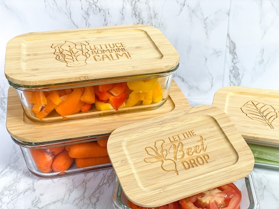 Ecofriendly Personalized Glass Tupperware Set Containers for - Etsy