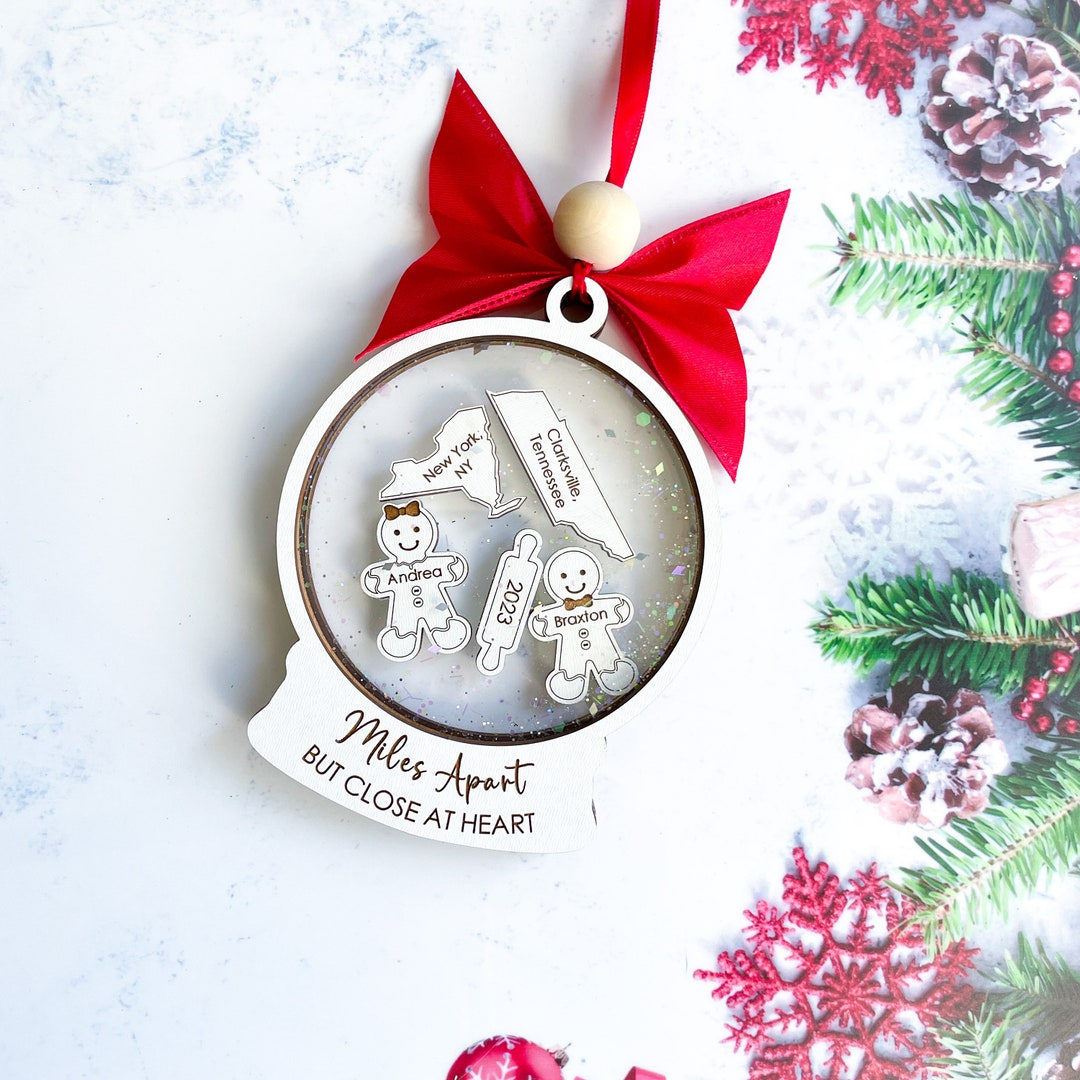 Long Distance Christmas Ornament 2023, Miles Apart but Close at Heart ...