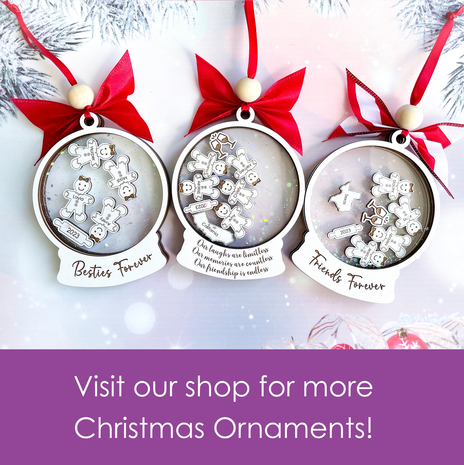 Personalized Long Distance Christmas Ornament 2025, Long Distance ...
