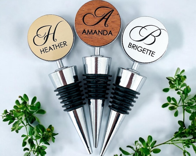 Personalized Wine Stopper for Couple, Custom Bottle Stopper, Unique ...