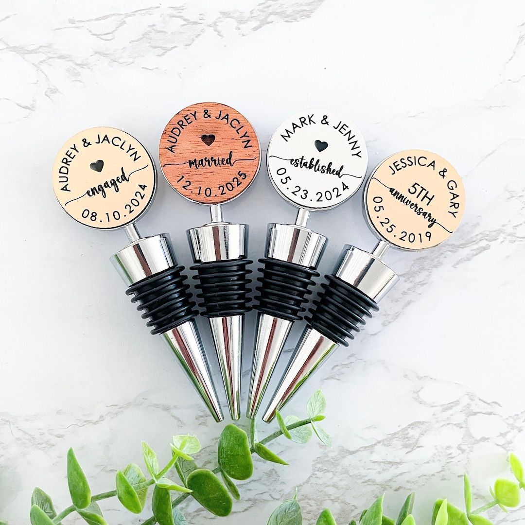 Personalized Wine Stopper for a Wedding Gift, Custom Wine Bottle ...