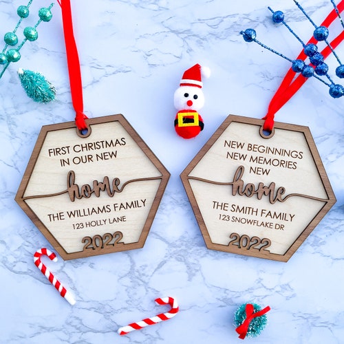 Our New Home Ornament Personalized First Christmas in New - Etsy