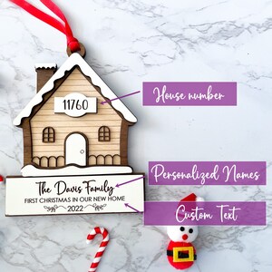 First Christmas in New Home Ornament 2025, Our First Home Christmas Ornament Personalized Family ...
