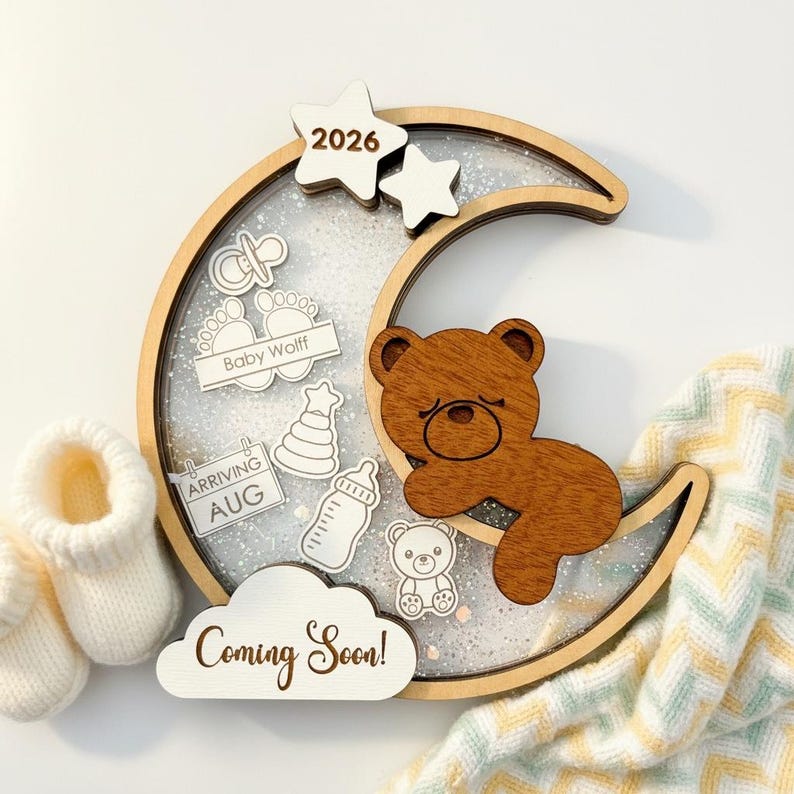 Personalized Coming Soon Pregnancy Announcement, Custom Baby Shower ...