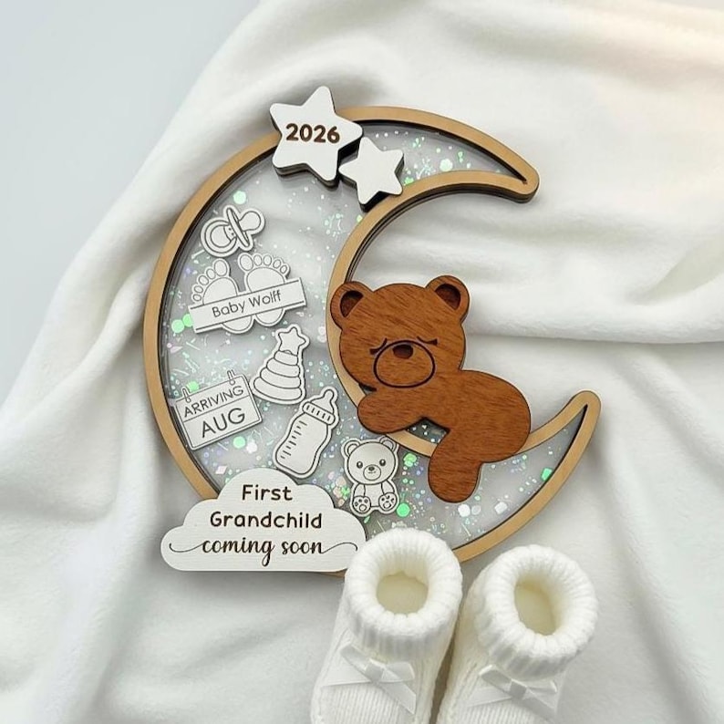 Personalized Pregnancy Reveal to Parents, Surprise Baby Announcement ...