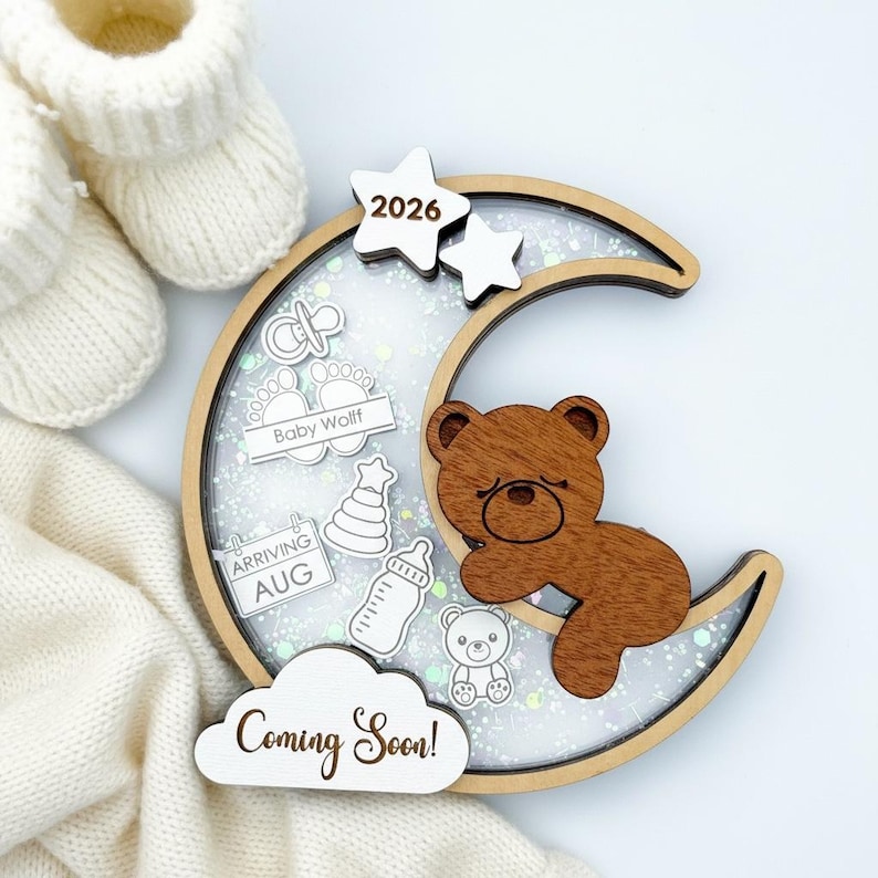 Personalized Coming Soon Pregnancy Announcement, Custom Baby Shower ...