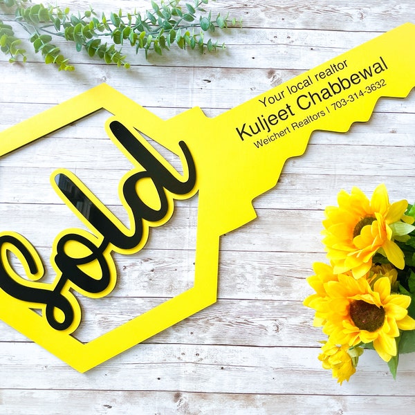 Realtor Key Sign - Etsy