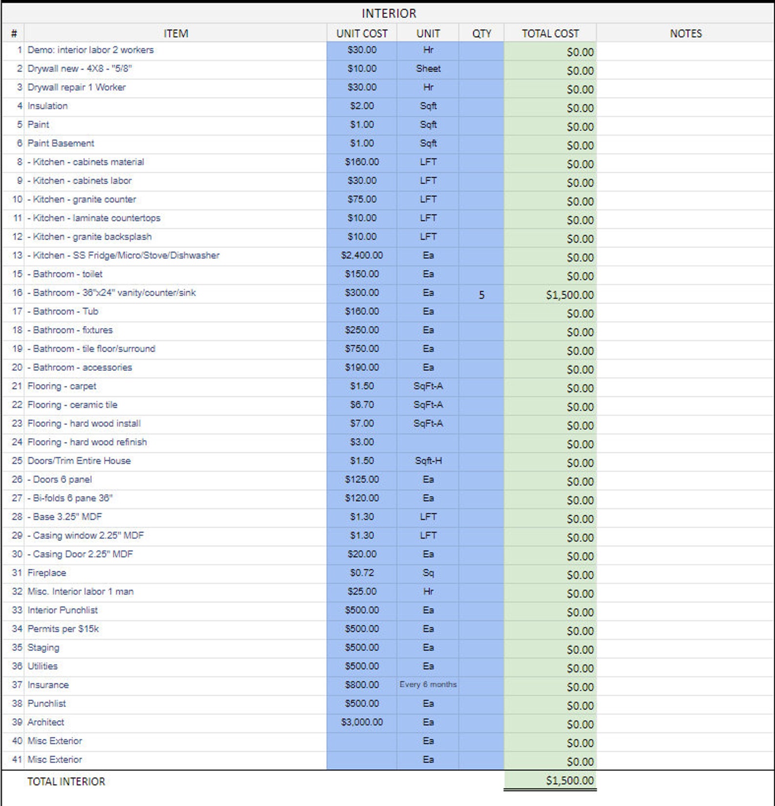 Repair Estimate Checklist - Etsy