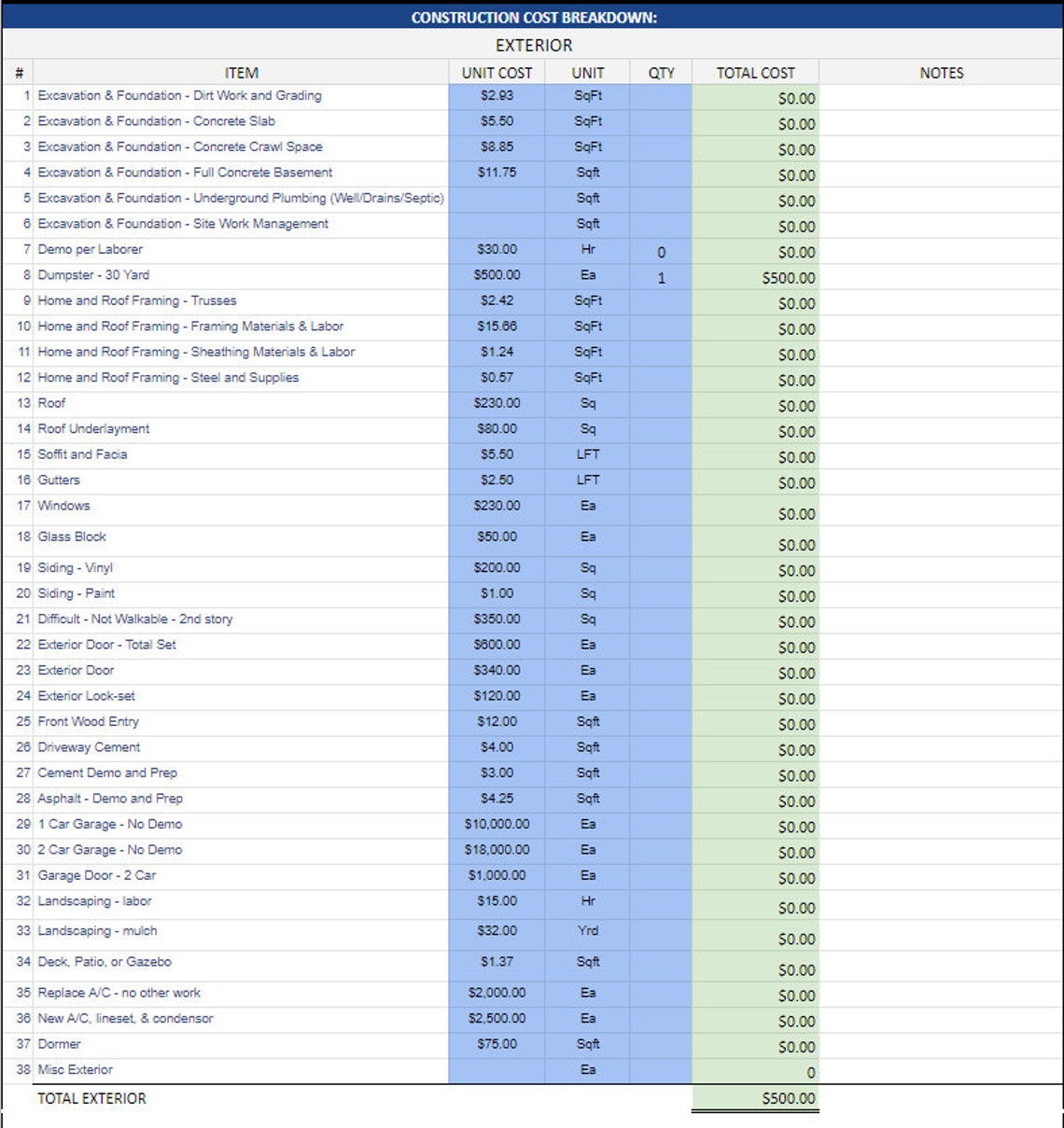 Repair Estimate Checklist - Etsy
