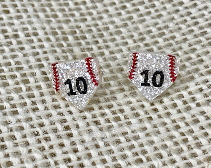 Baseball Earrings/personalized Baseball Earrings/custom - Etsy