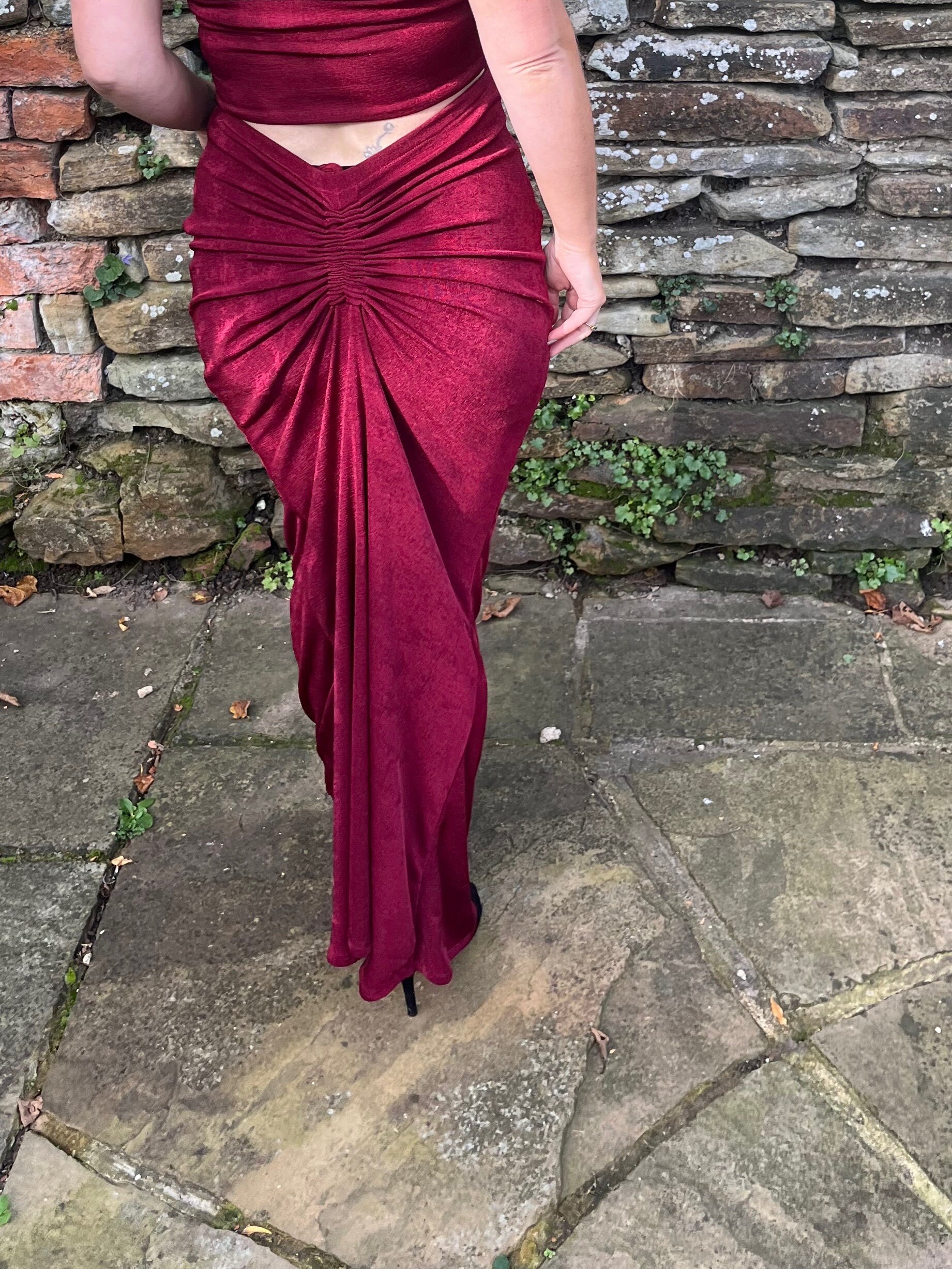 Mermaid Skirt, Slinky Jersey Ruched Drawstring Skirt. Different Colours ...