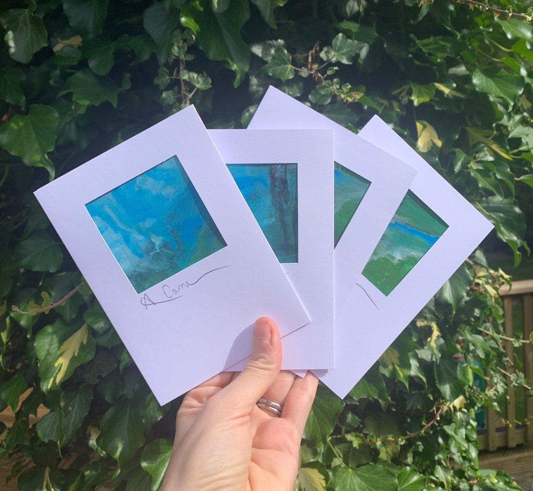 Frameable, Signed, Original Hand Painted Art Greeting Cards Pack of 4 ...