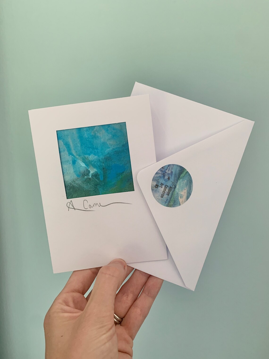 Frameable, Signed, Original Hand Painted Art Greeting Cards Pack of 4 ...