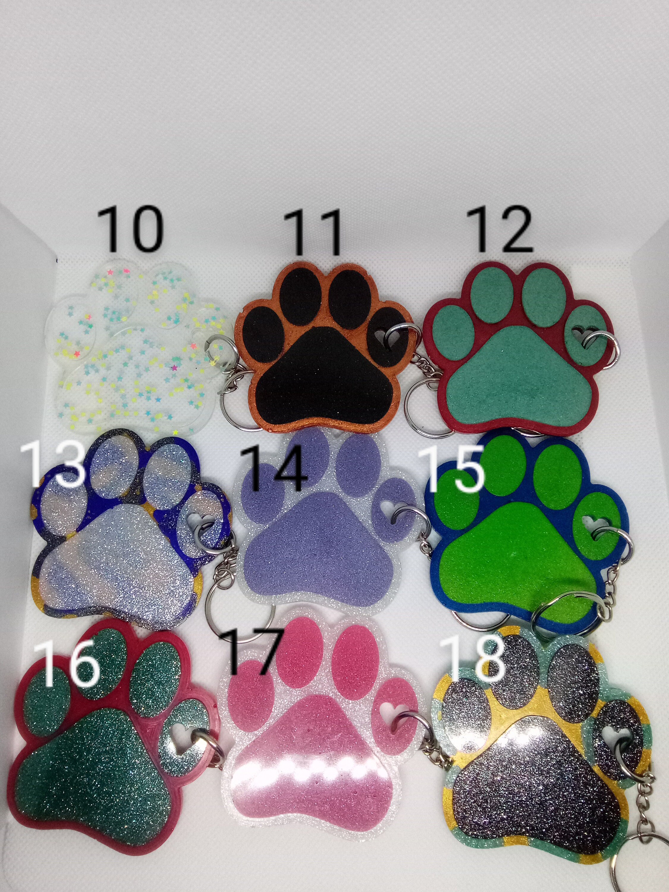 Resin Paw Keychains - Etsy