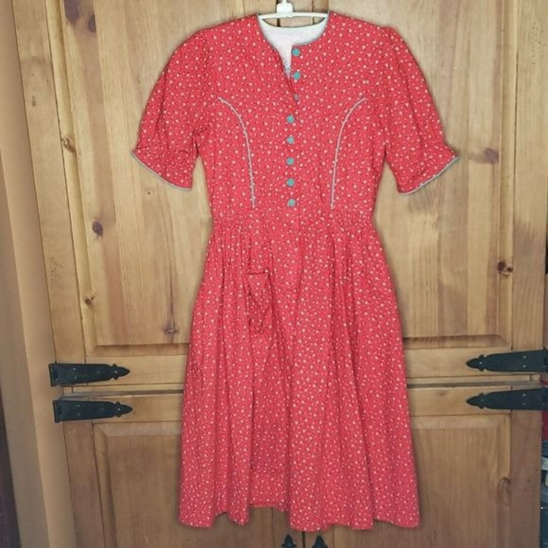 Cottagecore Red Mini Floral Dress - Etsy