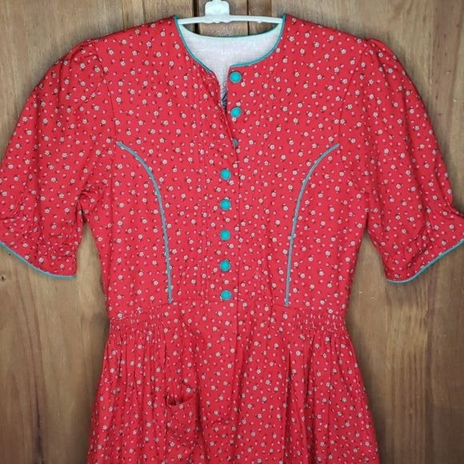 Cottagecore Red Mini Floral Dress - Etsy