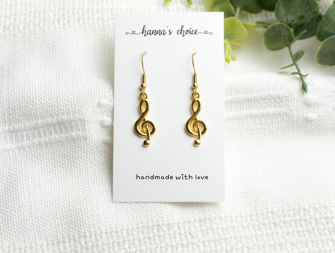 Treble Clef Earrings, Treble Clef Jewelry, Unique Fun Music Symbol ...