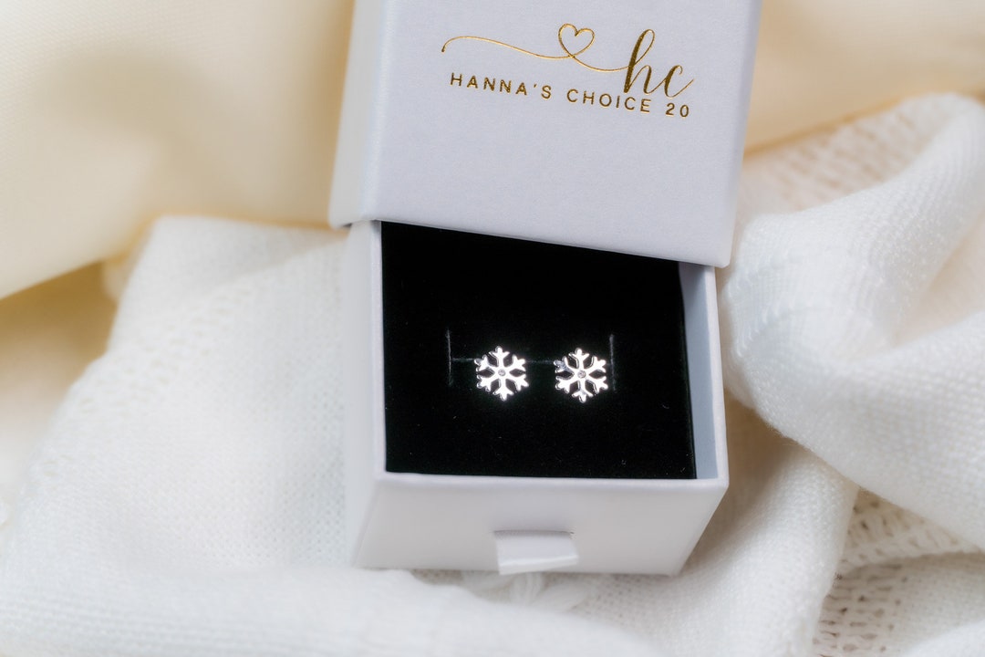 Tiny Dainty Snowflake Stud in Sterling Silver, Minimalist Gift, Winter ...